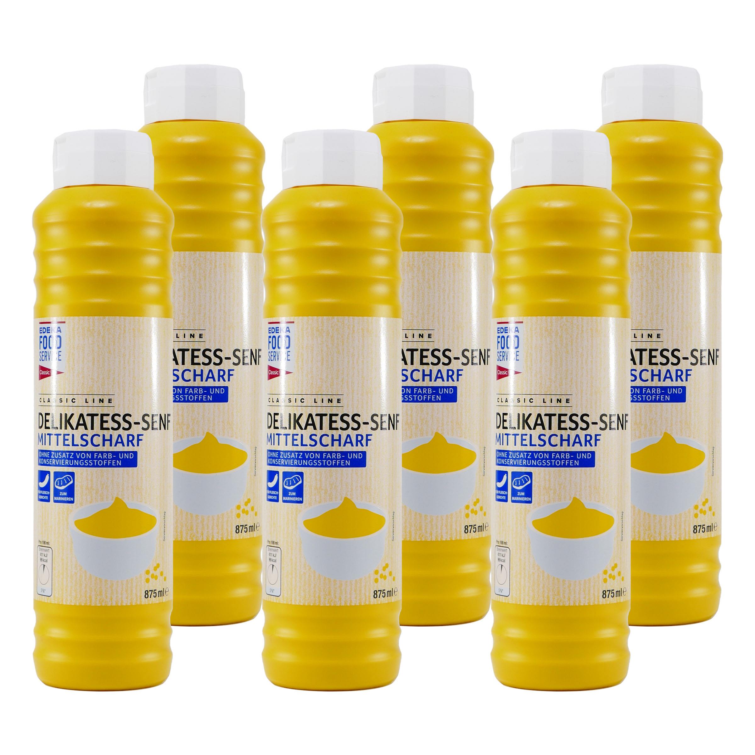 Classic Line Delikatess Senf - Mittelscharfer Genuss in der 875ml-Flasche